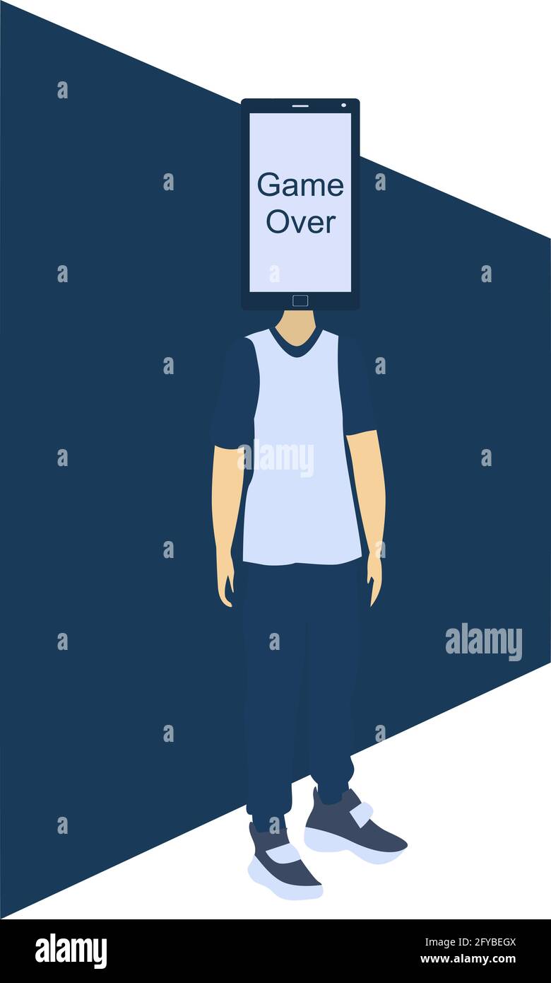 Boy teen gamer standing Stock Vector Images - Alamy
