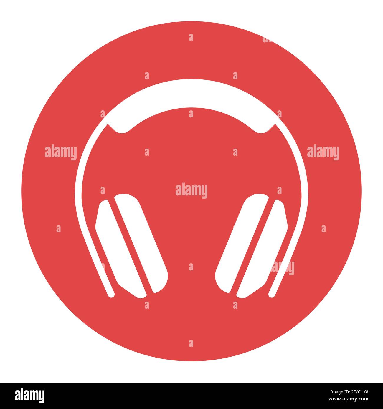 Over-ear headphones vector white glyph icon. Graph symbol for music and ...