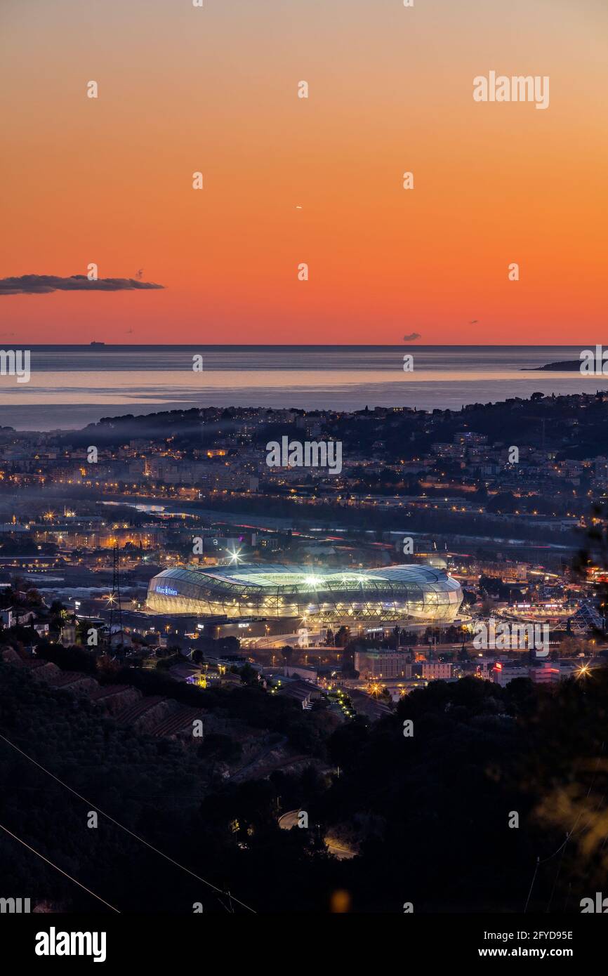 FRANCE, ALPES-MARITIMES (06) NICE, ALLIANZ RIVIERA STADIUM, LOCATED IN ...
