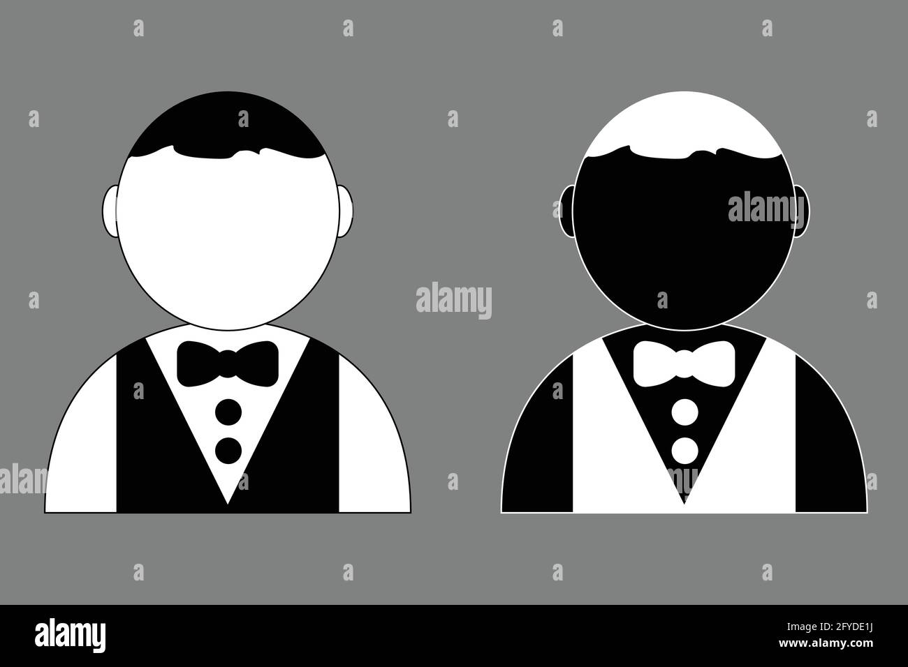 Butler Outline High Resolution Stock Photography and Images - Alamy