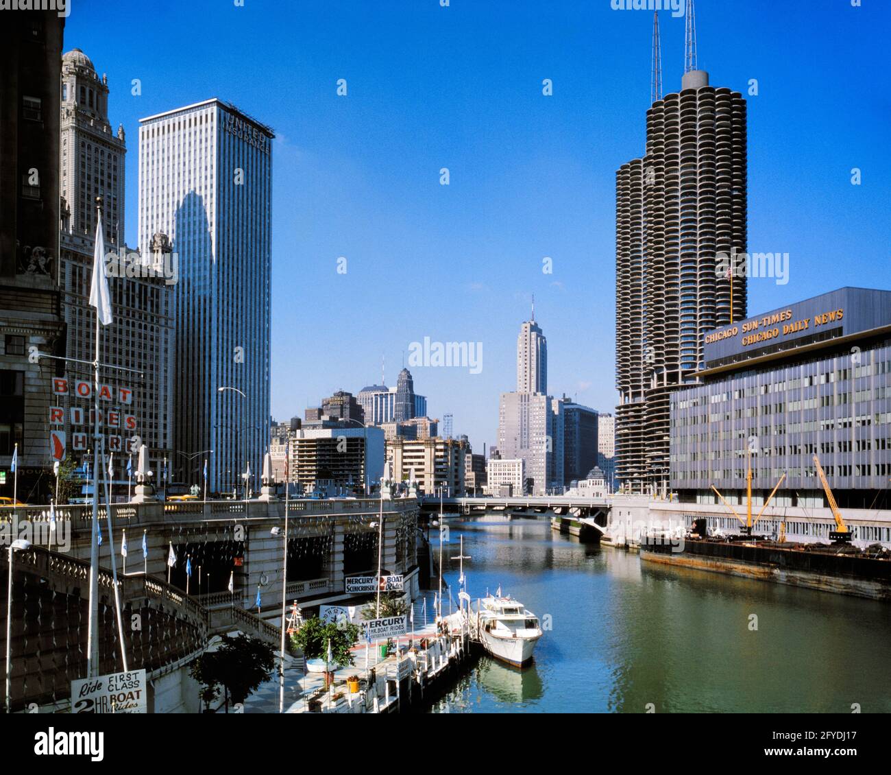 1960s RIVER BOAT RIDES AT MARINA CITY CHICAGO SUN TIMES AND DAILY NEWS ...