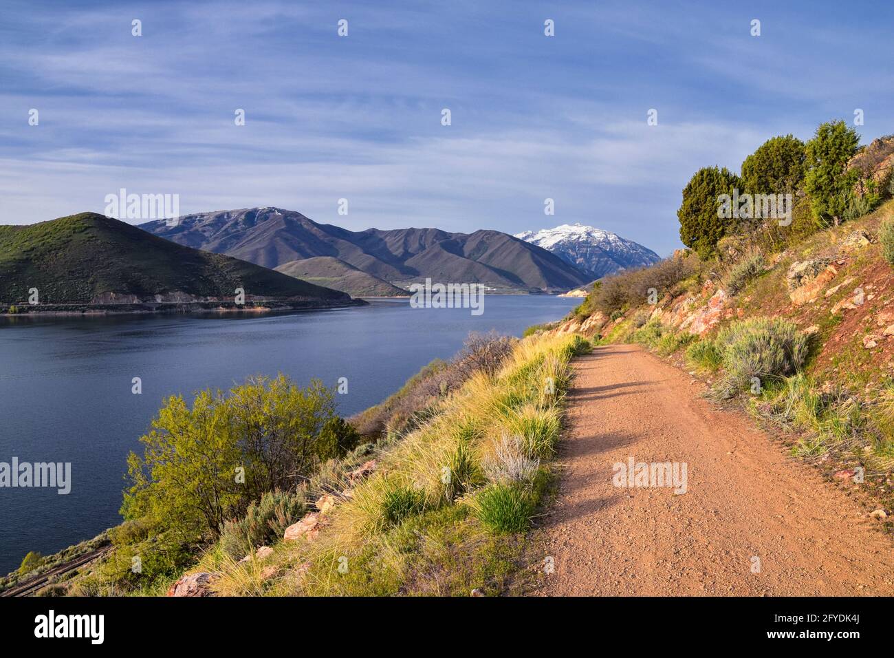 Deer Creek Reservoir Dam Trailhead hiking trail Panoramic Landscape ...