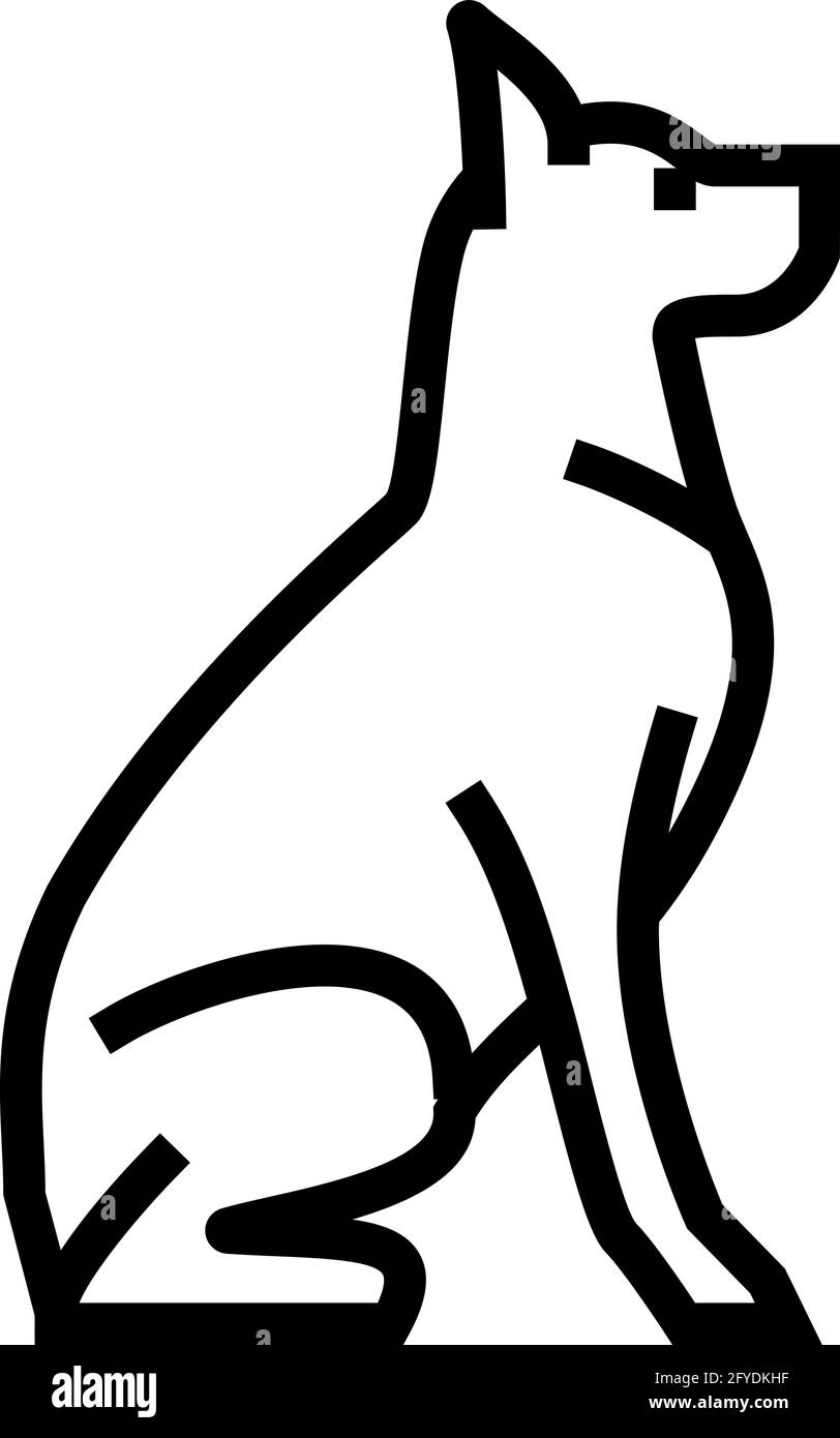 dog pet line icon vector illustration Stock Vector Image & Art - Alamy
