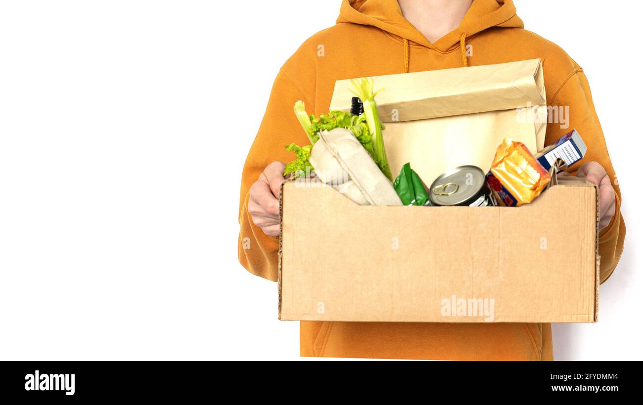 Delivery man with a mask Cut Out Stock Images & Pictures - Alamy