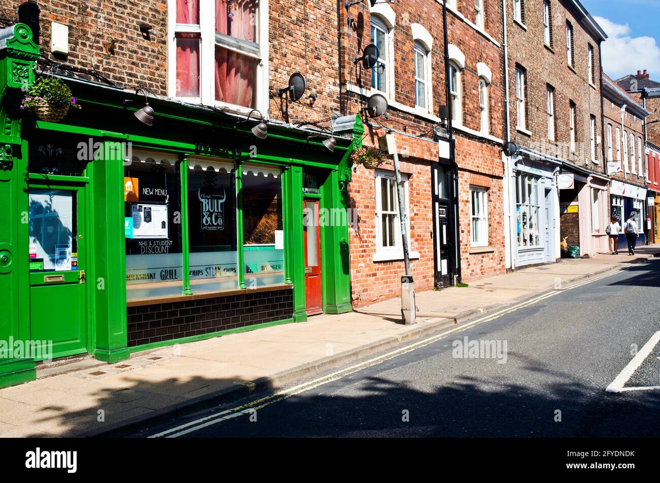 Restaurants and Shops, Walmgate, York, England Stock Photo - Alamy
