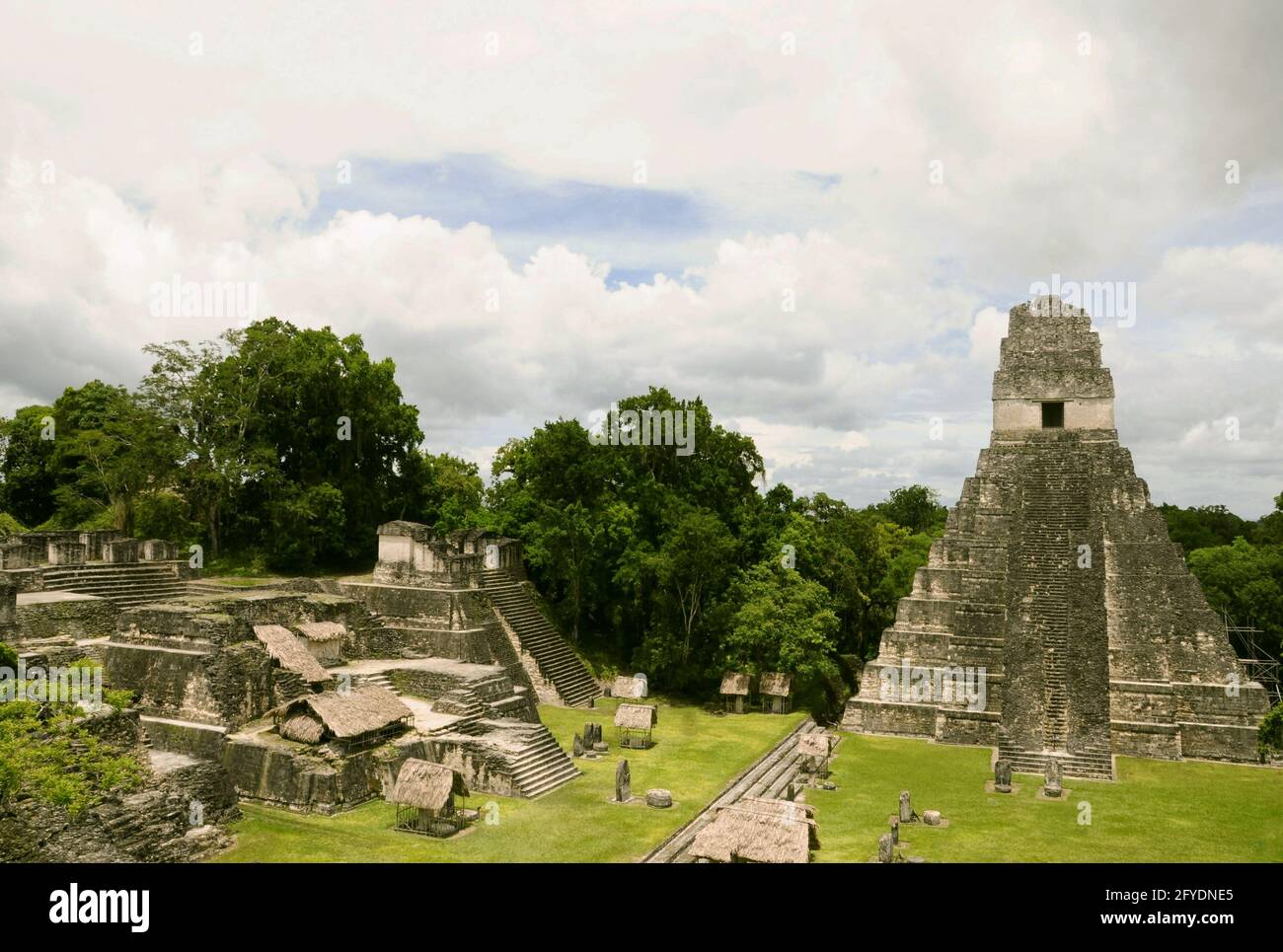 Ancient Mayan citadel Tikal in Guatemala during daylight Stock Photo ...