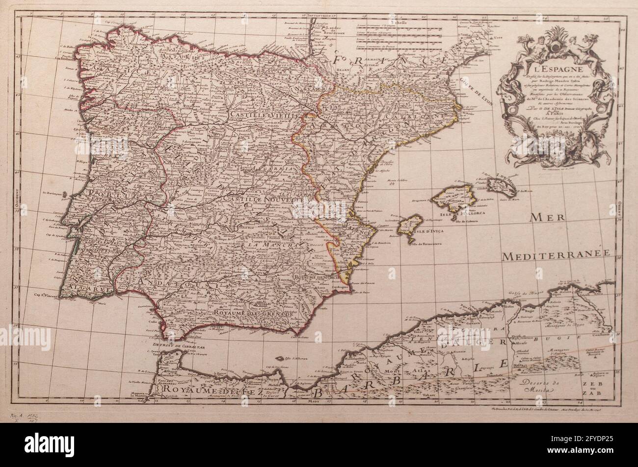 Iberian Peninsula Map Spain High Resolution Stock Photography and ...