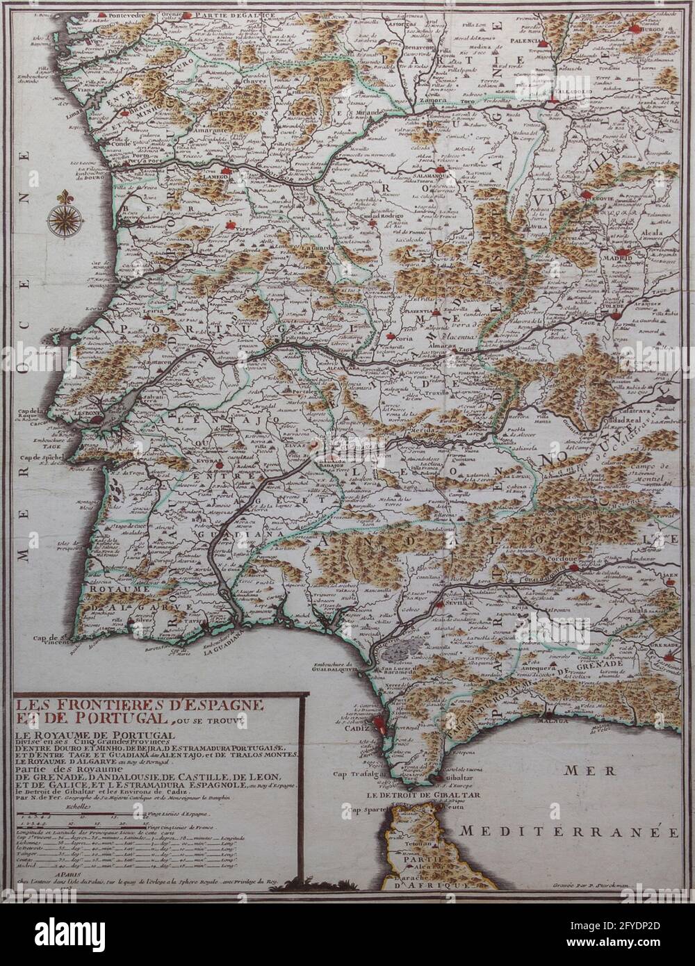 Iberian Peninsula Map Spain High Resolution Stock Photography and ...