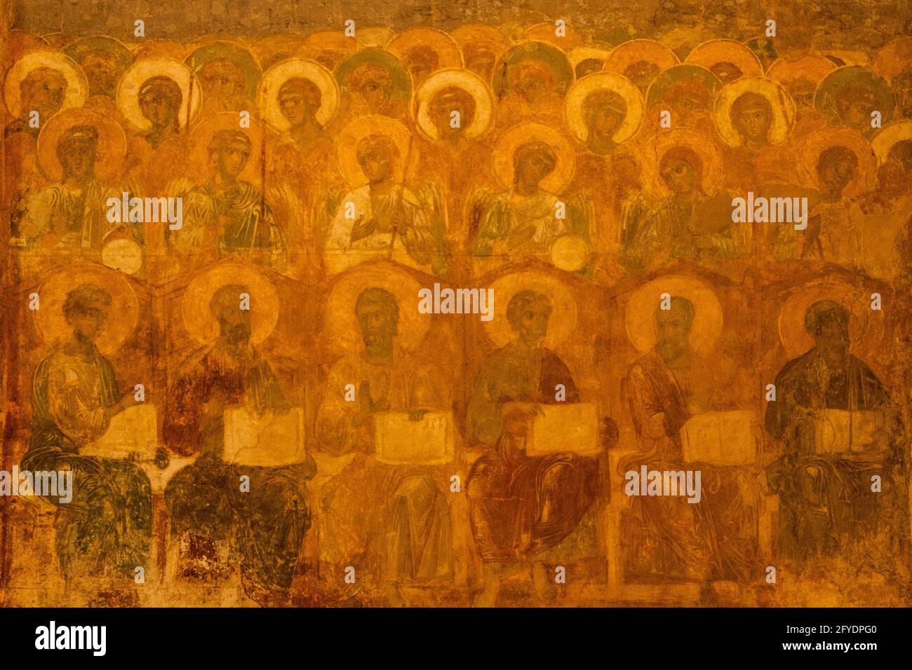 Ancient fresco on the wall of an Orthodox church Stock Photo - Alamy