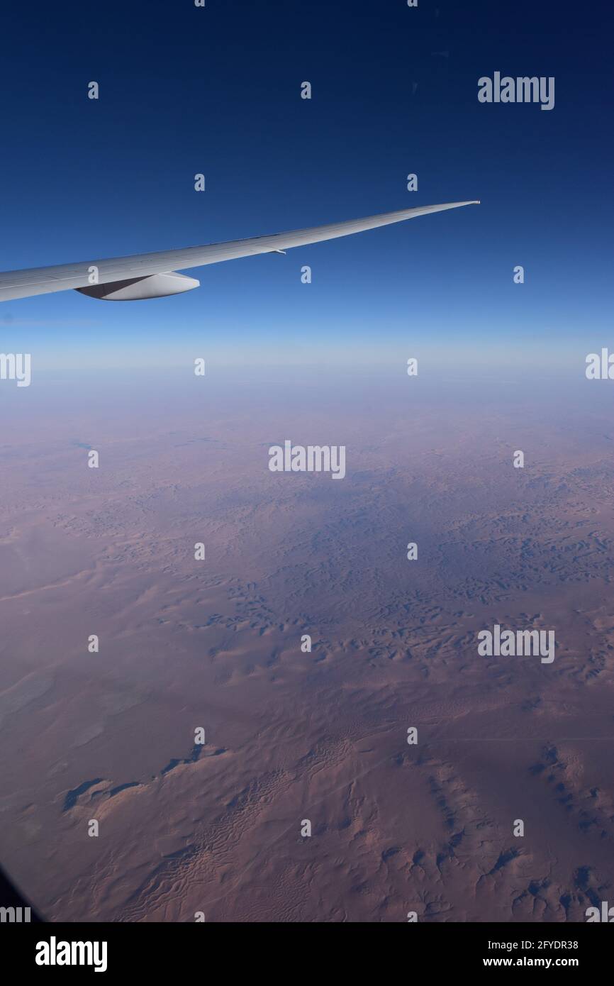 sunset view from the airplane window Stock Photo - Alamy