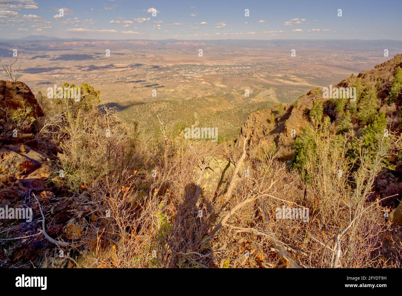 View of the Verde Valley from the end of North Mingus Trail on Mingus ...