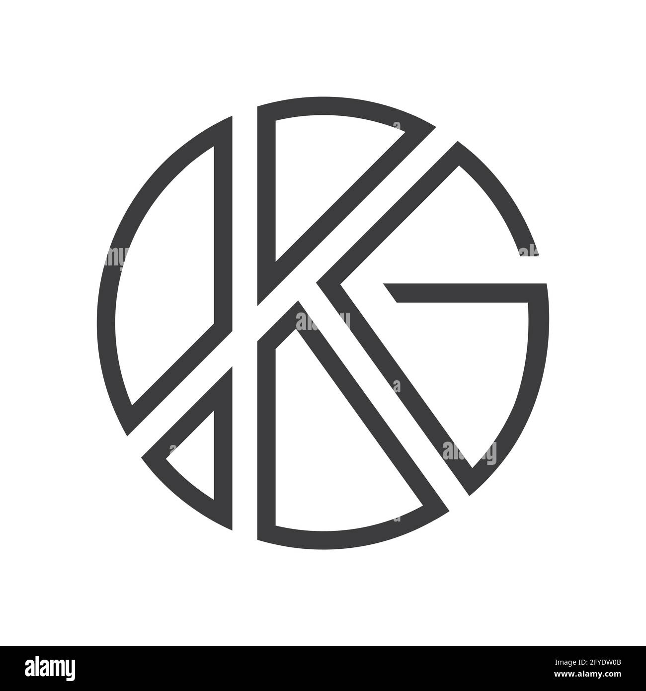 Alphabet letters Initials Monogram logo KG, GK, K and G Stock Vector ...