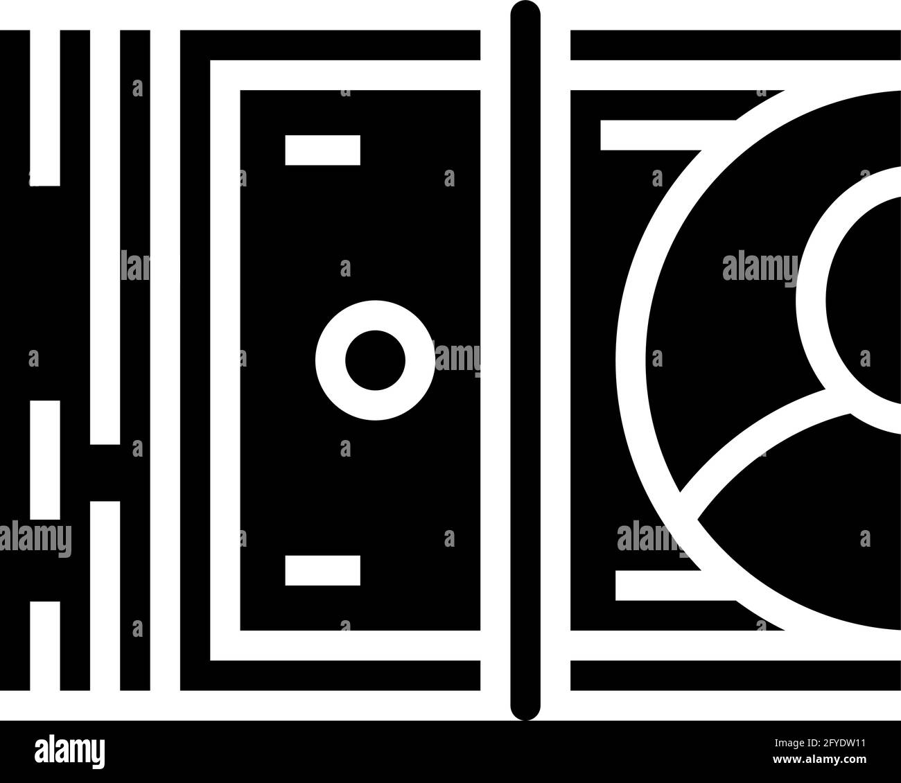 money banknotes for player in video game glyph icon vector illustration ...