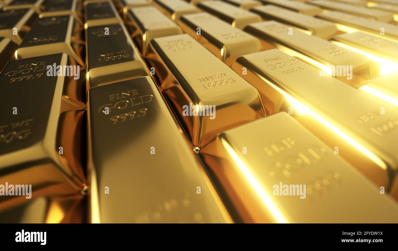Stacked bars of gold hi-res stock photography and images - Alamy