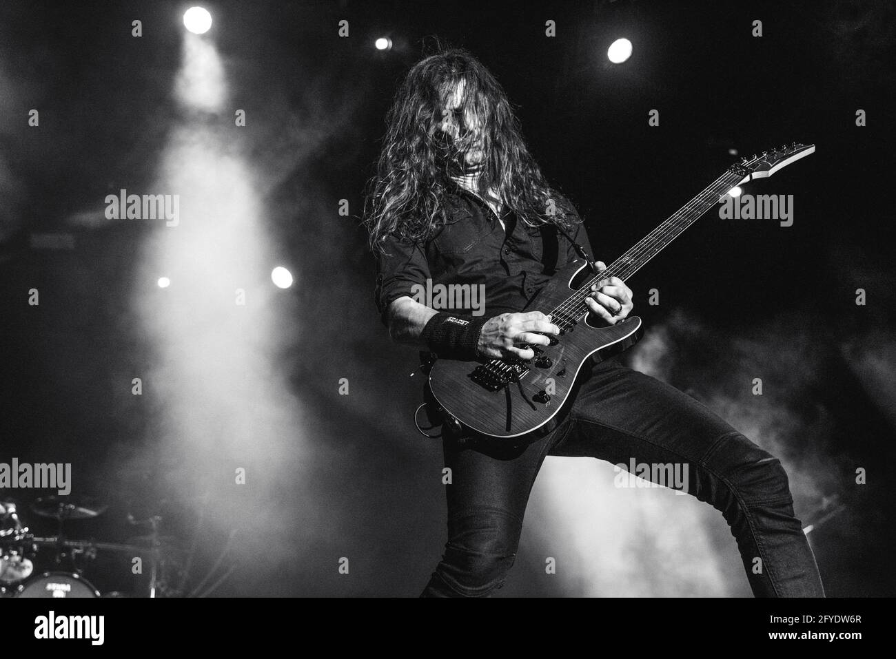 Brasilian guitarist Kiko Loureiro of Megadeth performs in a concert ...