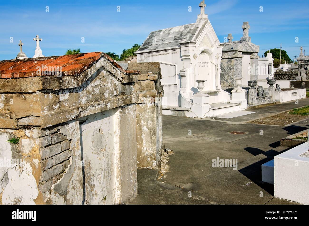 Above-ground graves and family tombs are pictured at St. Patrick ...