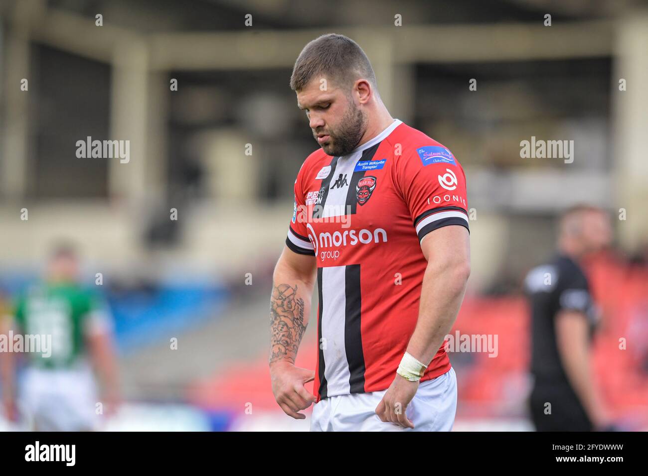 Eccles, UK. 27th May, 2021. Ryan Lannon (11) of Salford Red Devils ...
