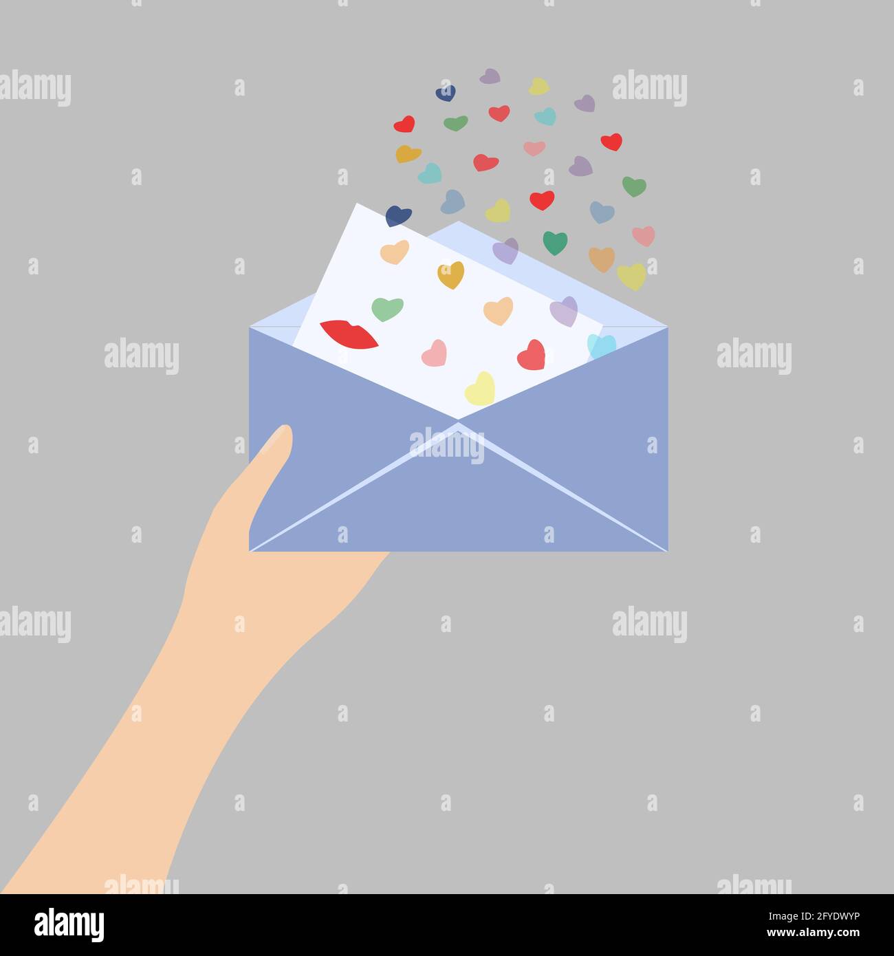 Kiss lipstick Stock Vector Images - Alamy