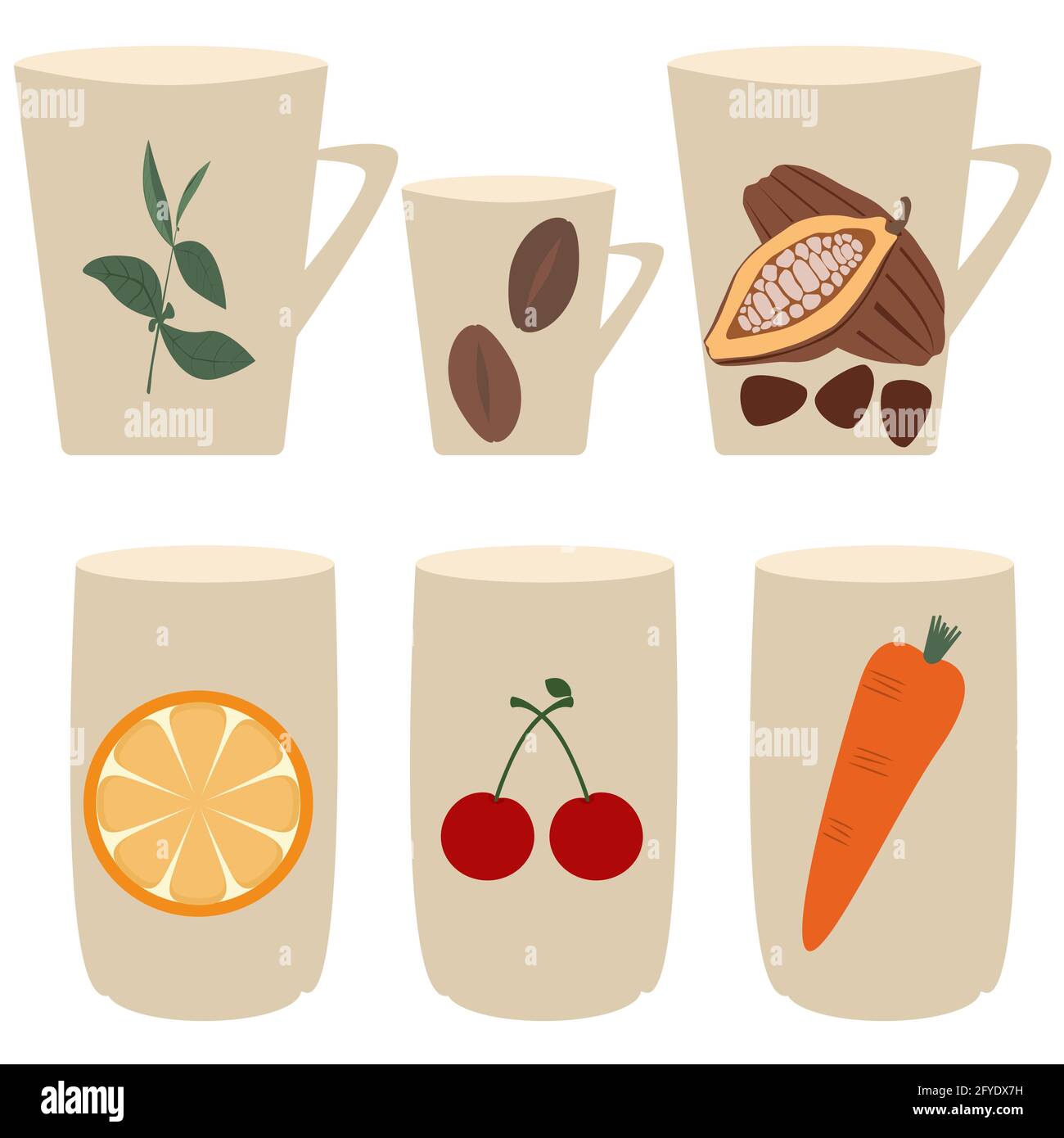 Green citrus tea glass Stock Vector Images - Alamy