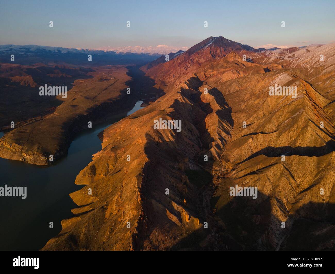 Aerial shot lake during sunrise hi-res stock photography and images - Alamy