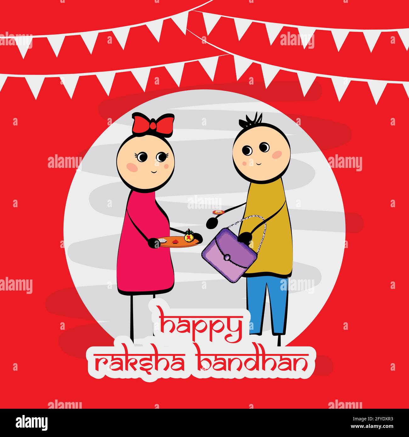 Hindu festival Raksha Bandhan Stock Vector Image & Art - Alamy