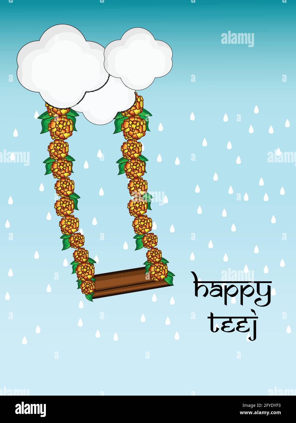 Indian festival Teej Stock Vector Image & Art - Alamy