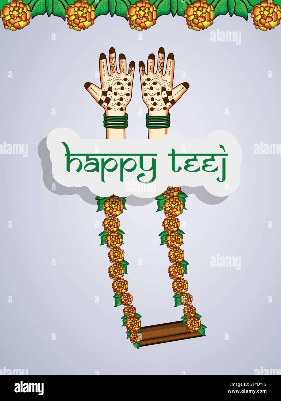 Indian festival Teej Stock Vector Image & Art - Alamy