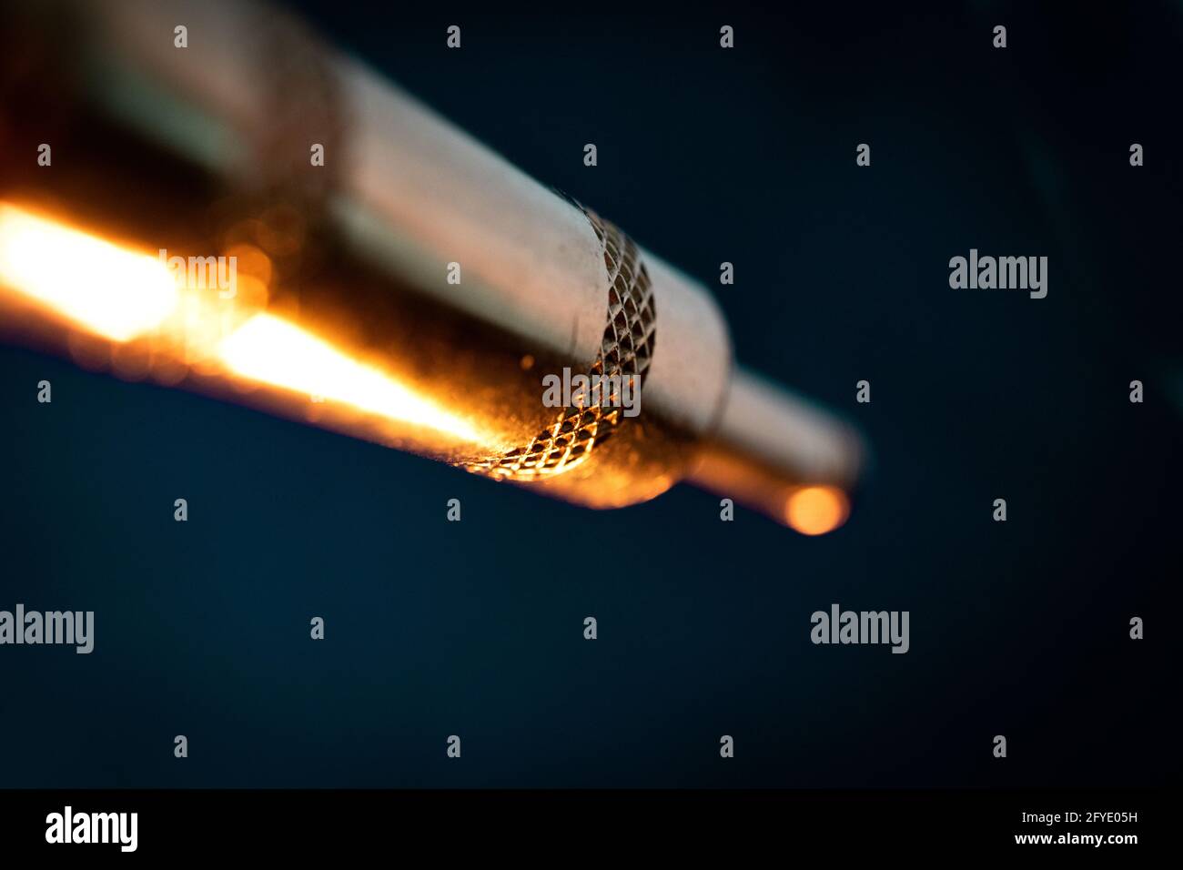 Macro Closeup of Detail on Metal Male Quarter Inch Instrument Jack ...