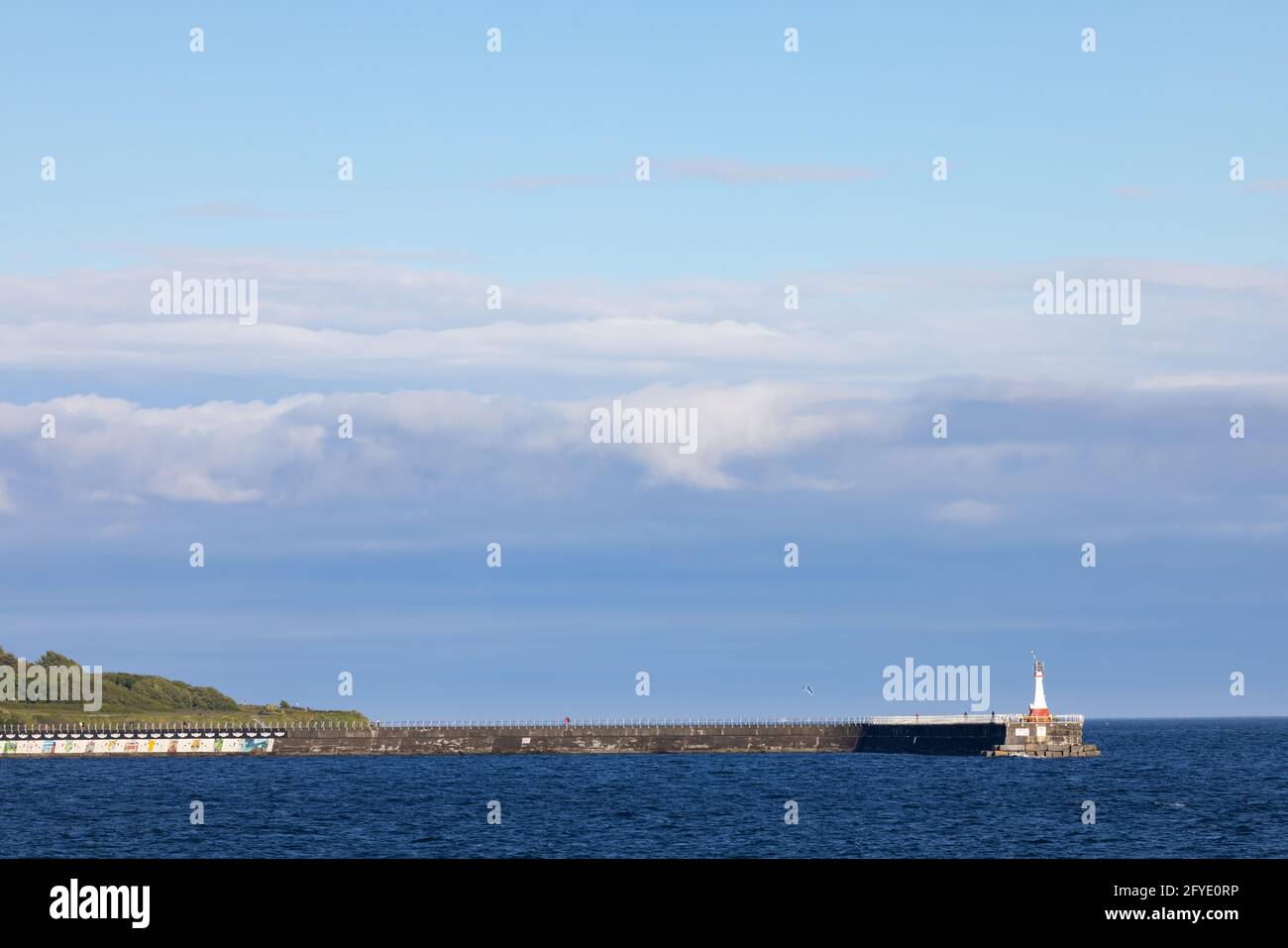 Ogden Point Lighthouse, a popular walkway and destination in Victoria ...