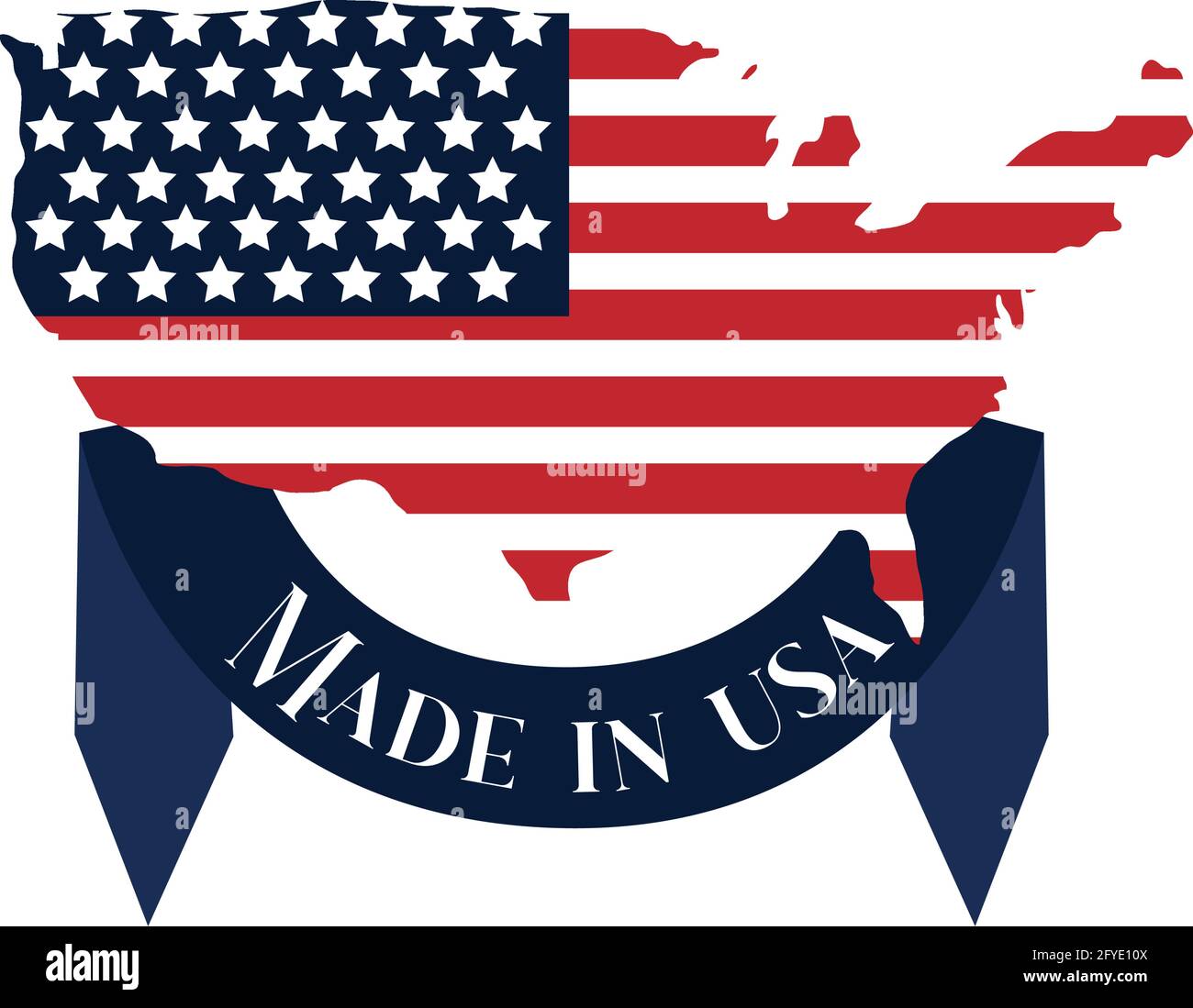 made in USA map Stock Vector Image & Art - Alamy