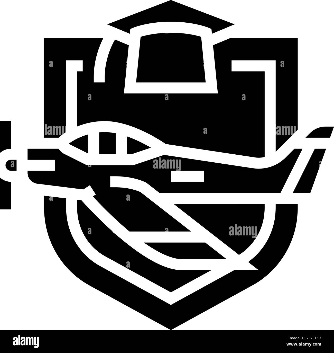 graduation flight school glyph icon vector illustration Stock Vector ...
