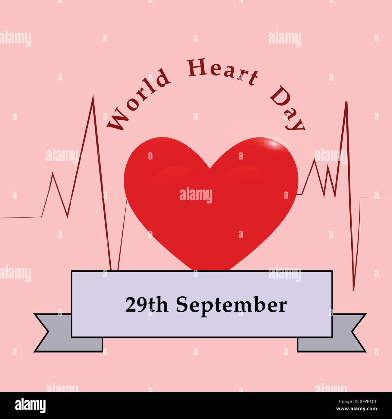 World Heart Day Background Stock Vector Image & Art - Alamy