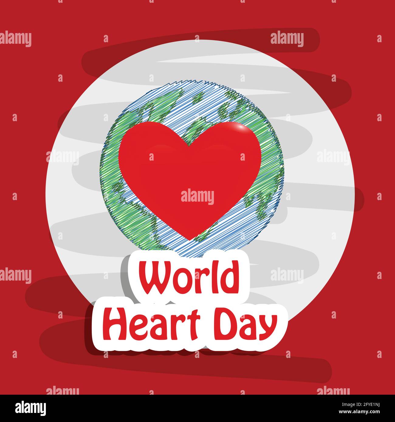 World Heart Day Background Stock Vector Image & Art - Alamy