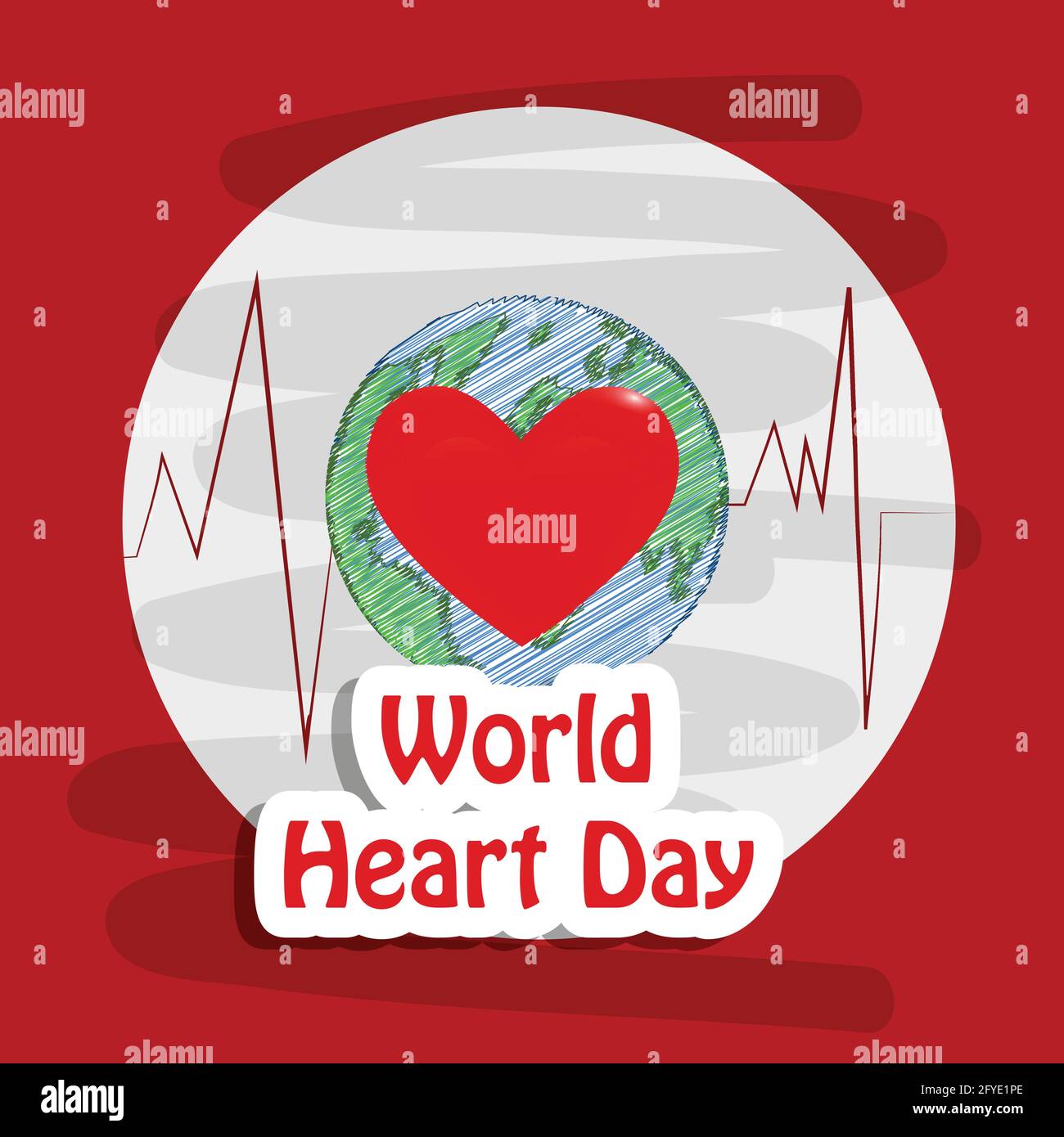 World Heart Day Background Stock Vector Image & Art - Alamy