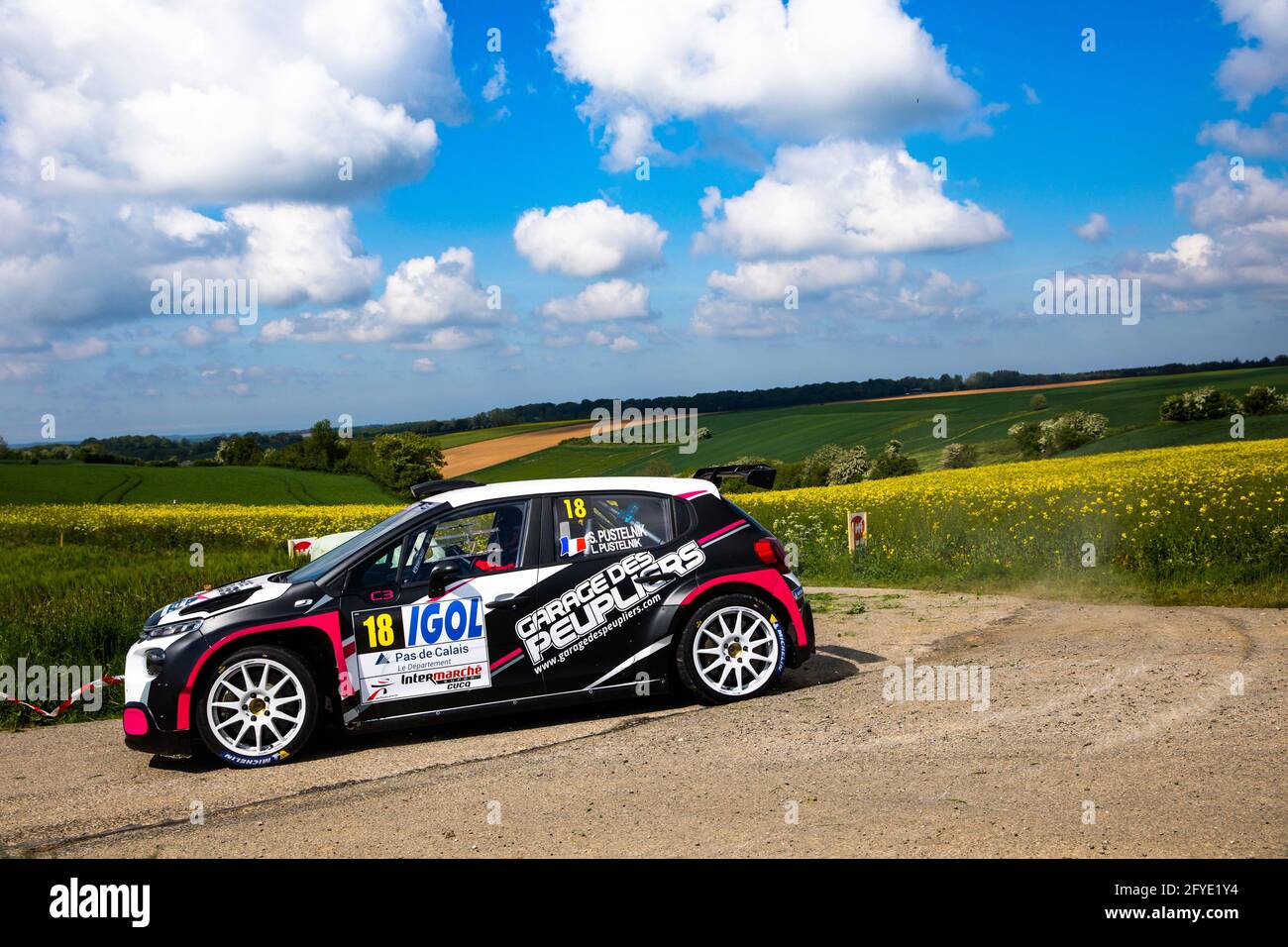 18 PUSTELNIK Stéphane, PUSTELNIK Léa, Pustelnik Stéphane, Citroen C3, action during the Rallye ...