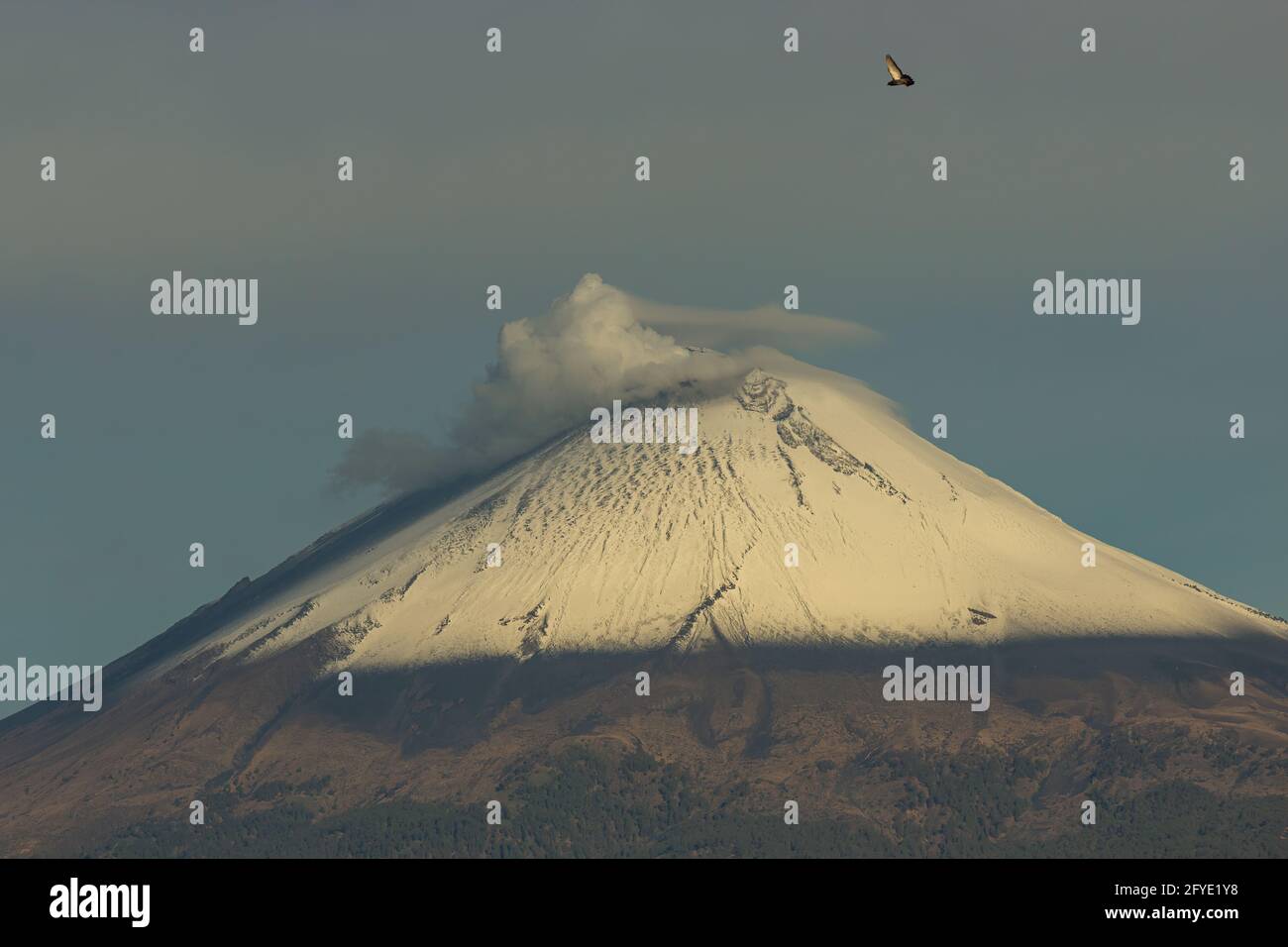 Mesmerizing view of an active Popocatepetl volcano in Mexico Stock ...