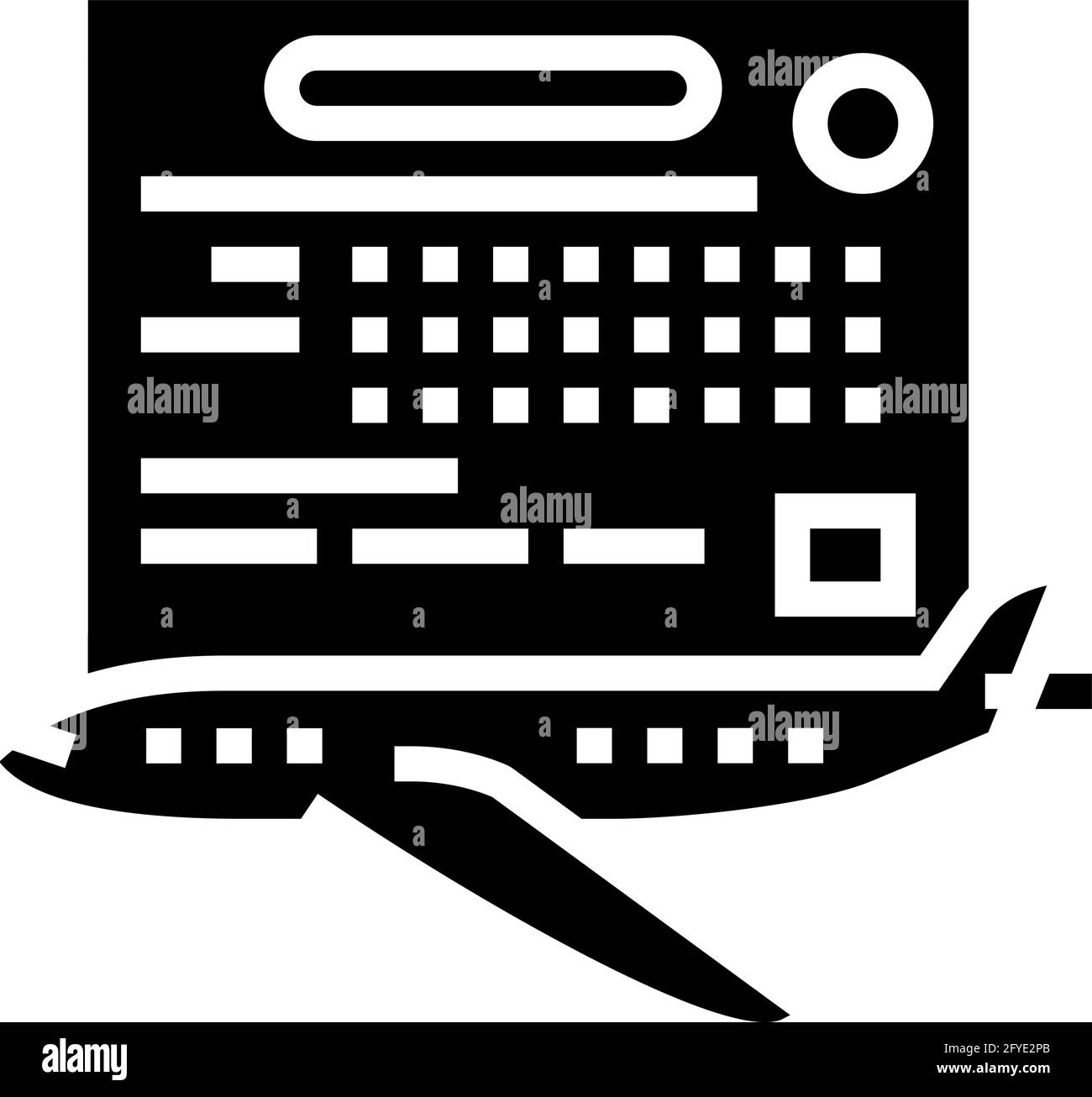 Study time flight school glyph hi-res stock photography and images - Alamy