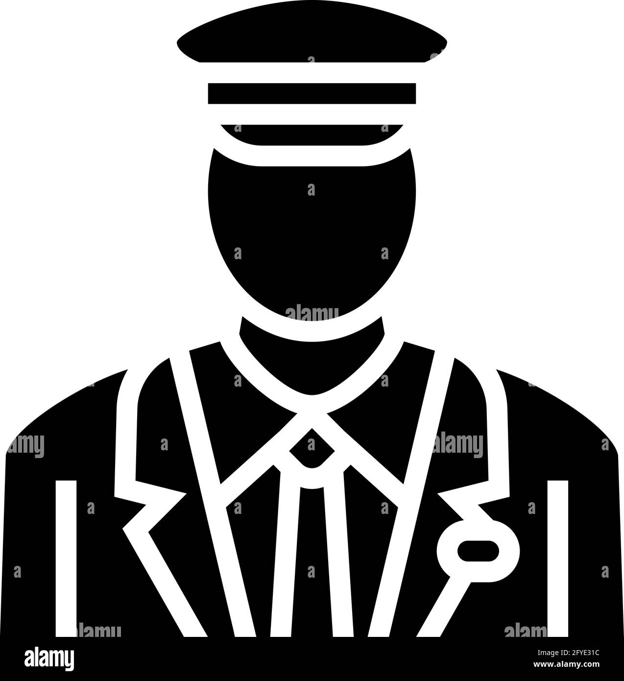 pilot flight school glyph icon vector illustration Stock Vector Image ...