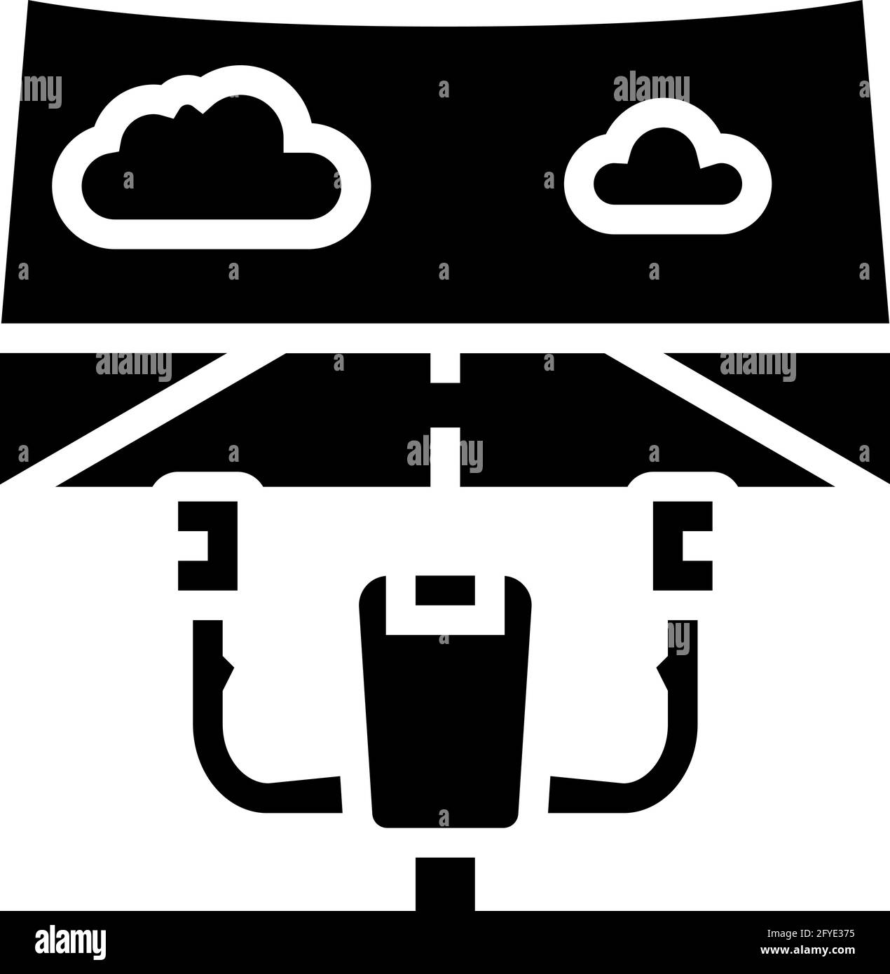 realistic simulator in education machine flight school glyph icon ...