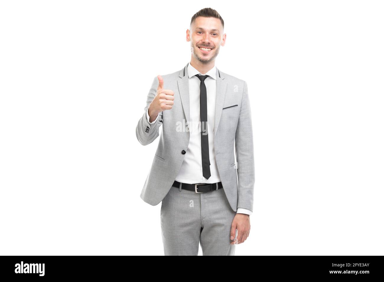 Horizontal medium portrait of handsome young adult Caucasian man ...