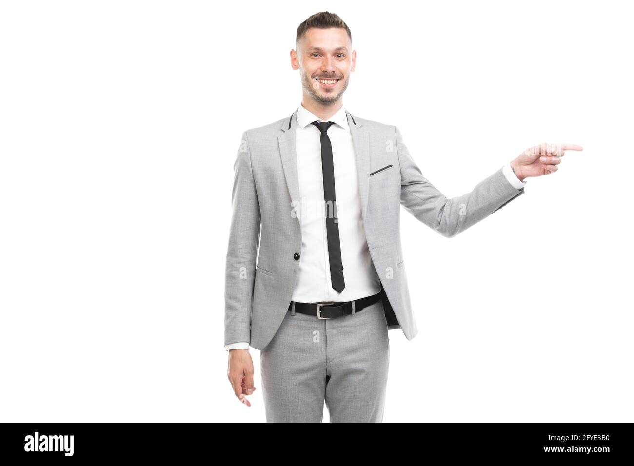 Horizontal medium portrait of handsome young adult Caucasian man ...