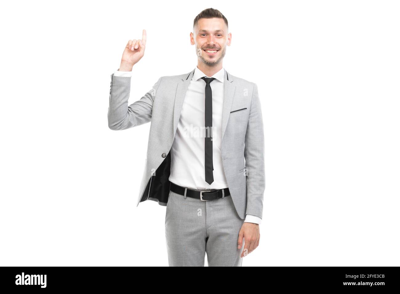 Horizontal medium portrait of handsome young adult Caucasian man ...