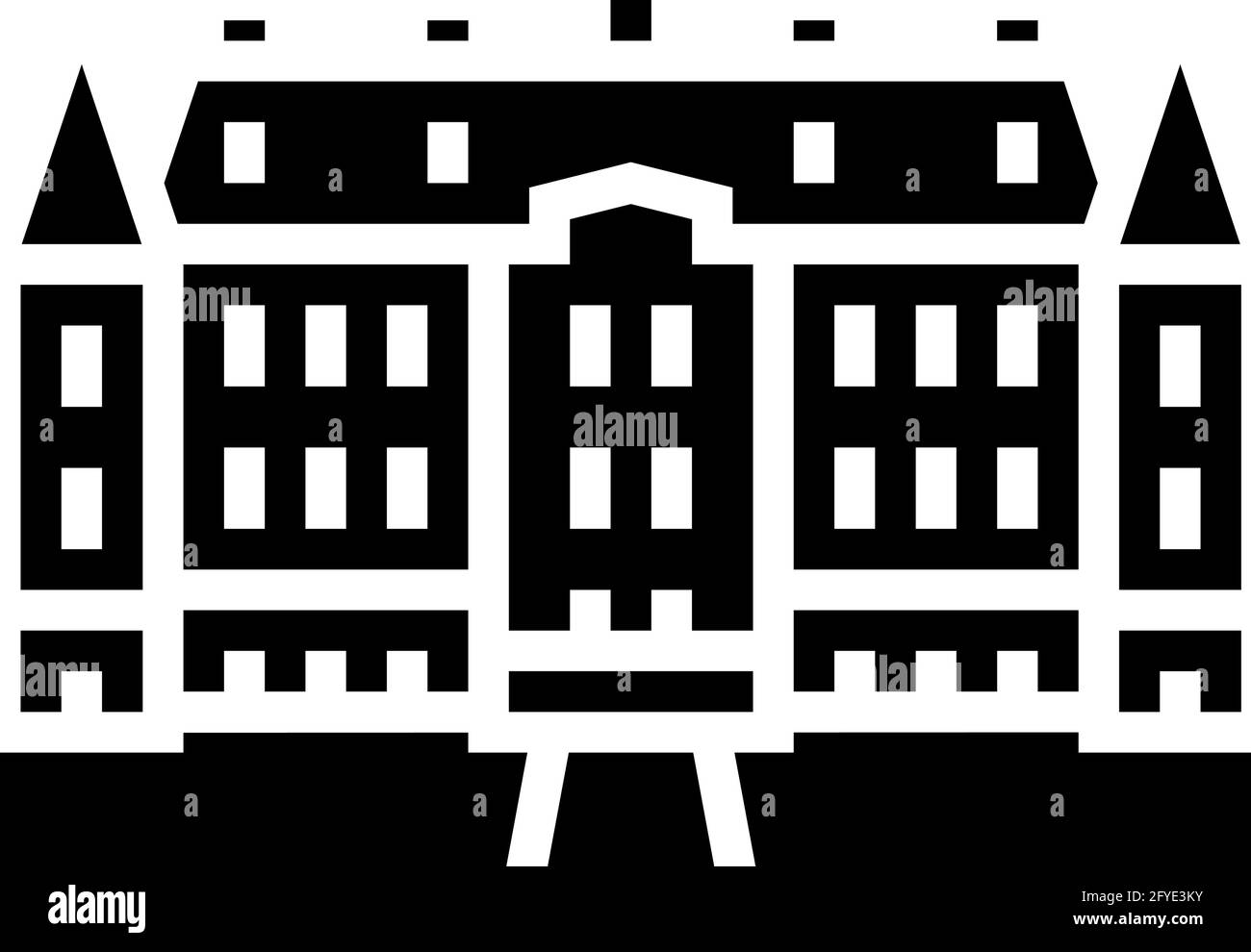 chateau house glyph icon vector illustration Stock Vector Image & Art ...