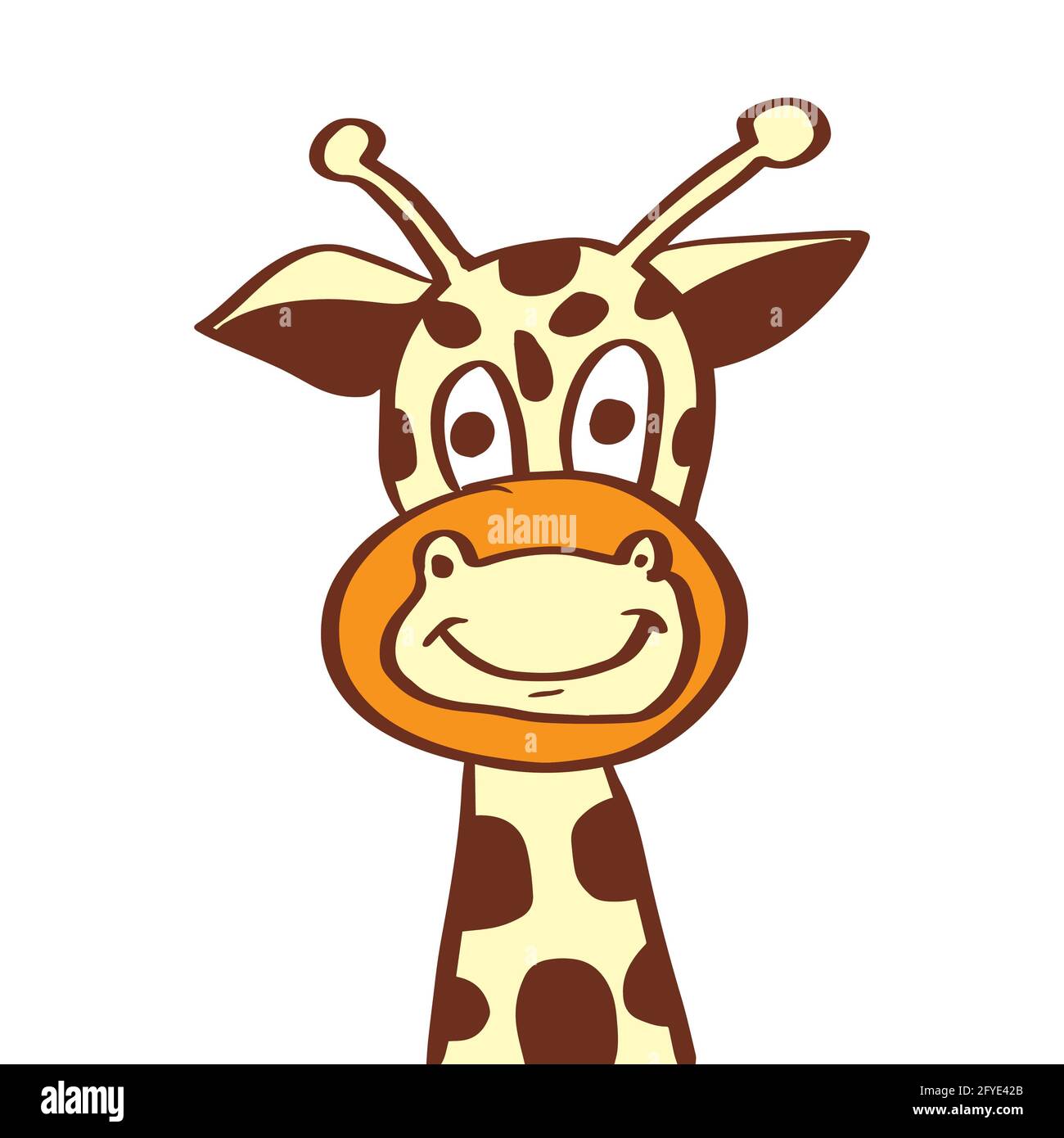 Cartoon smile giraffe hi-res stock photography and images - Alamy