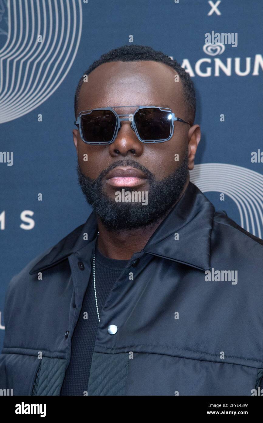 Gims attending the 'Gims x Magnum' ice cream launch at the Espace ...