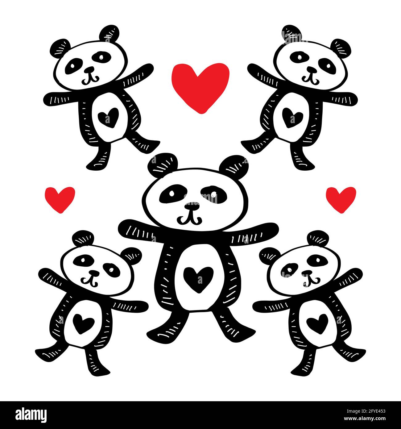 Illustration panda hi-res stock photography and images - Alamy