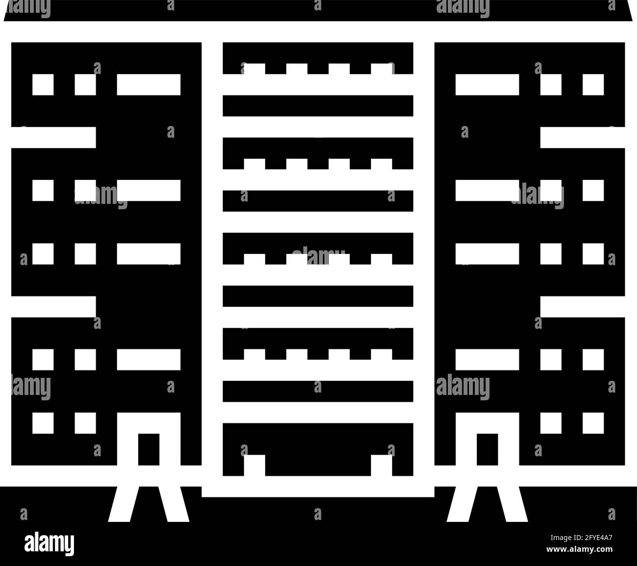 cooperative house glyph icon vector illustration Stock Vector Image ...