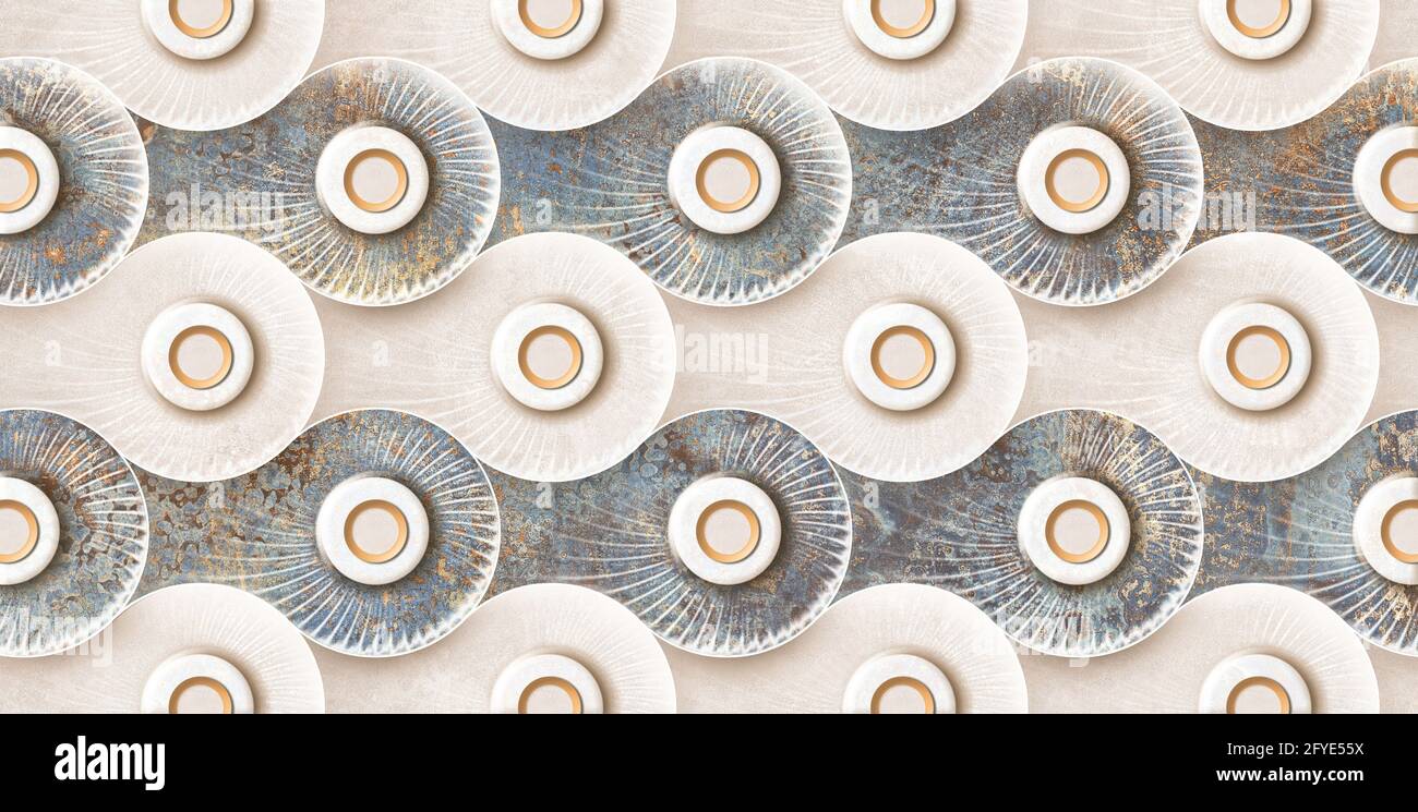 grey and beige color round shape texture use for wall tiles and wall ...