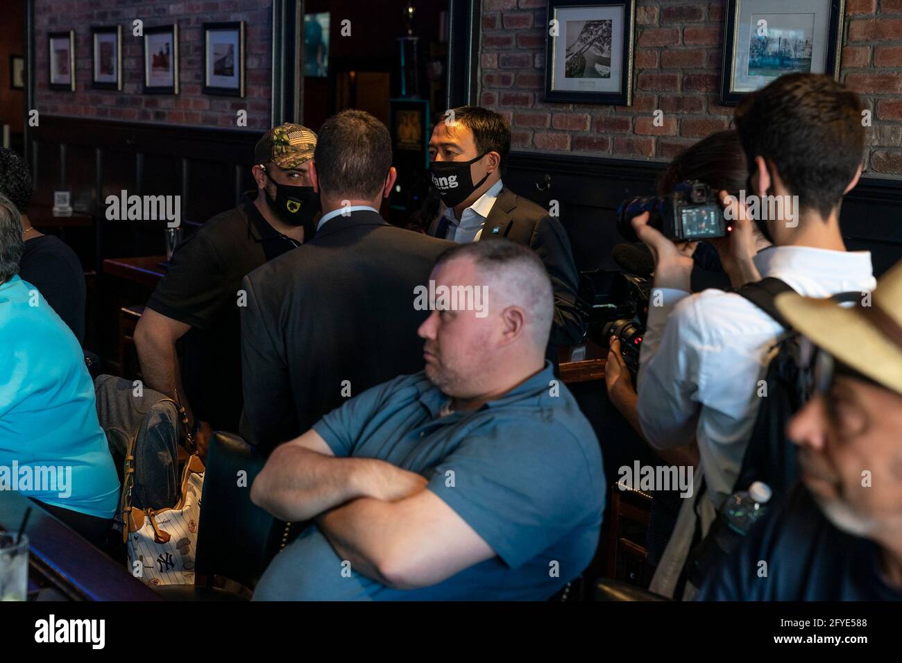 New York, United States. 27th May, 2021. Mayoral candidate Andrew Yang ...