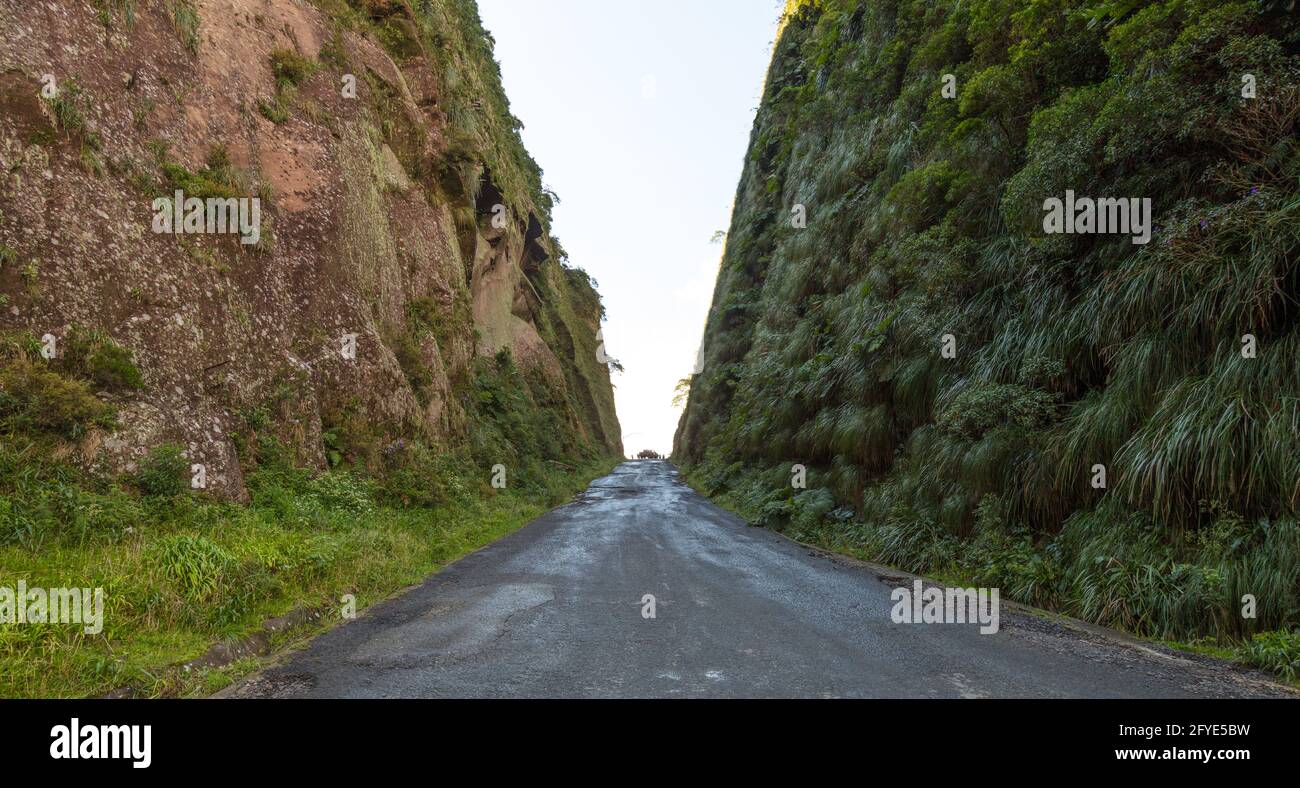 Beautiful road cutting through the mountain in Brazil Stock Photo - Alamy